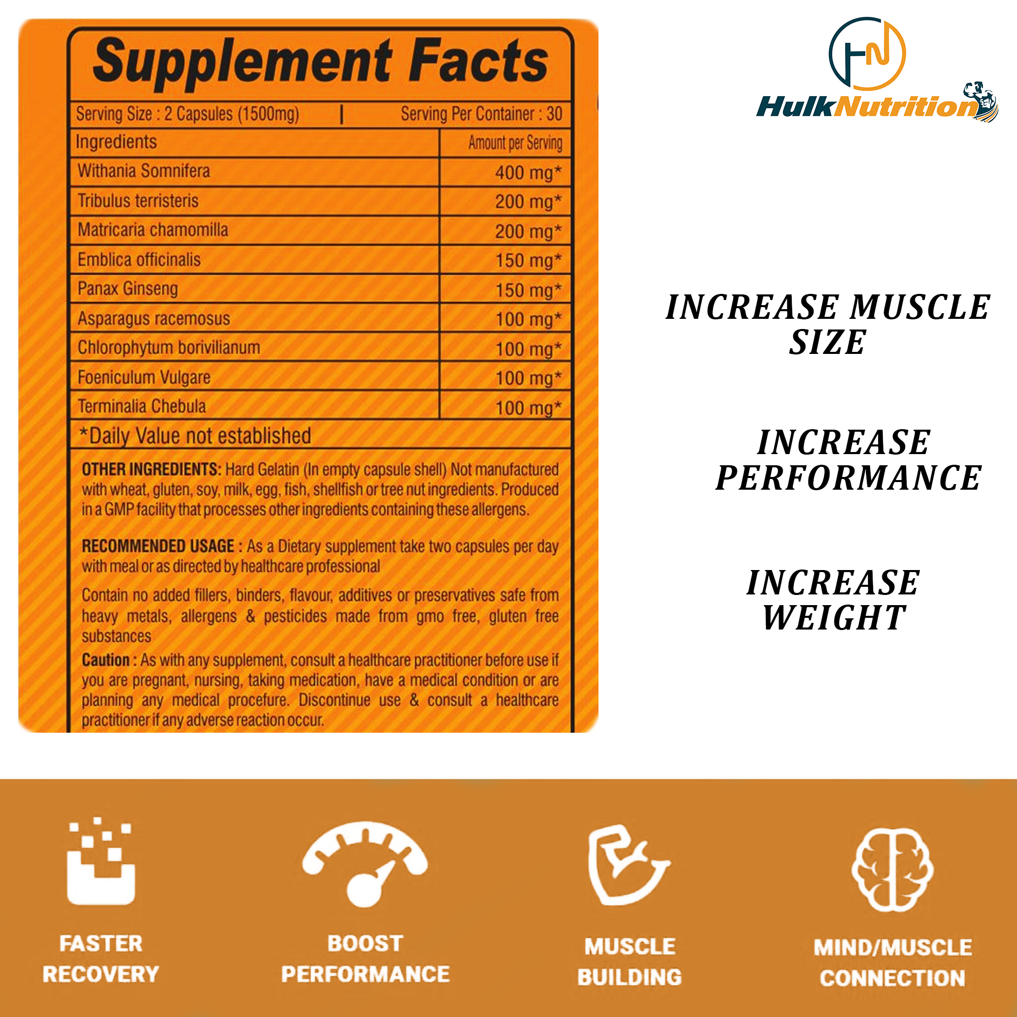 Mass Gainer & Weight Gainer Capsule - Hulk Store