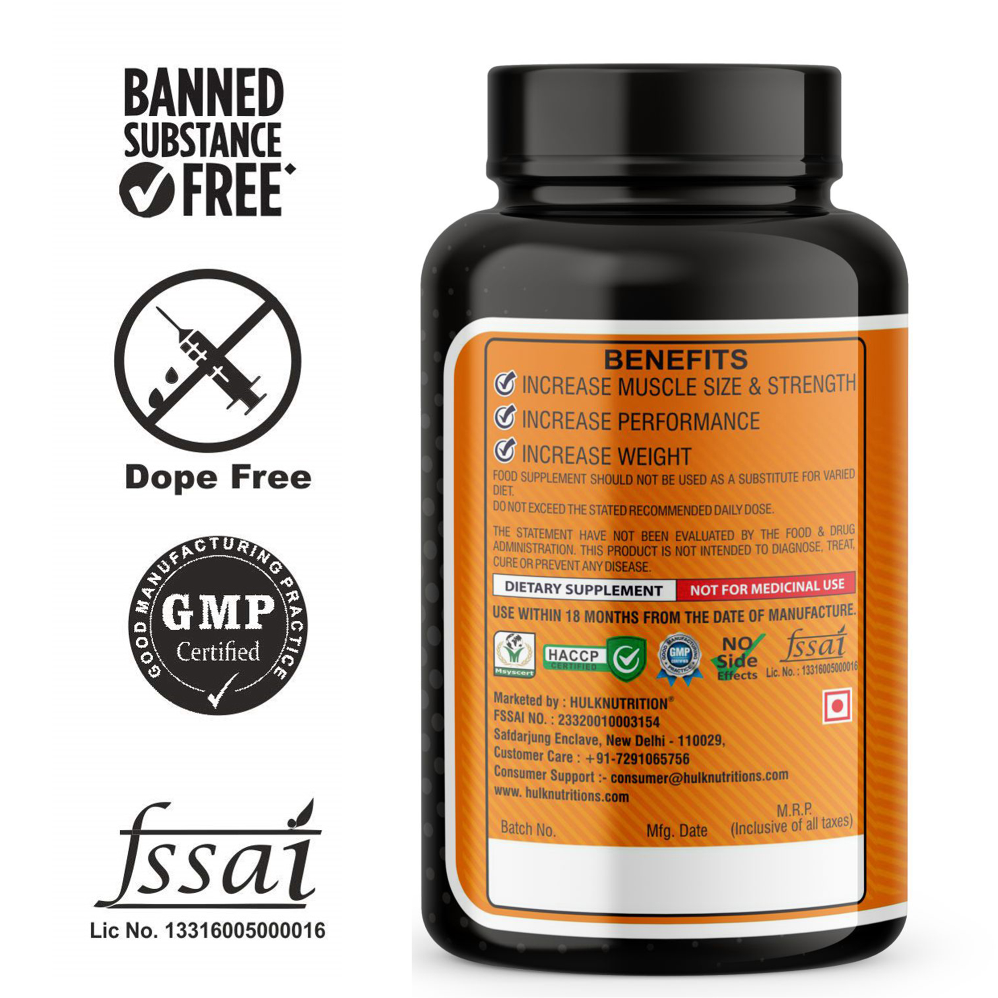 Mass Gainer & Weight Gainer Capsule - Hulk Store